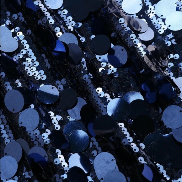 Cider | Dresses | Blue Sequin Mini Dress | Poshmark